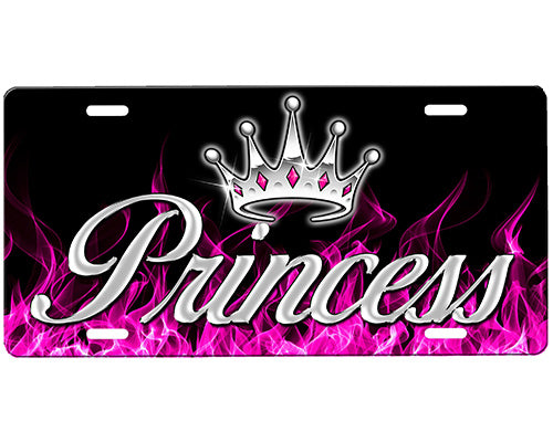 Princess Crown License Plate – Onestopairbrushshop