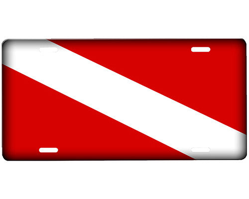 Dive Flag License Plate – Onestopairbrushshop