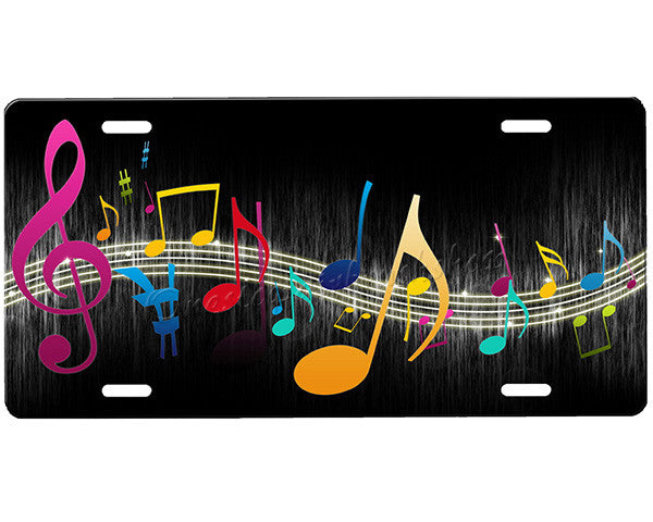 Music Notes License Plate – Onestopairbrushshop