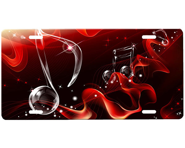 Music Notes License Plate – Onestopairbrushshop
