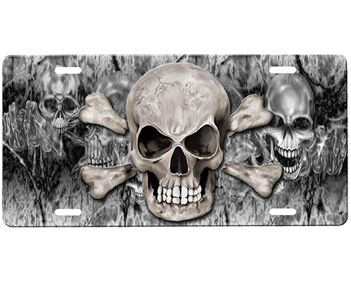 Skulls License Plate – Onestopairbrushshop