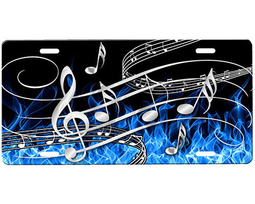 Music Notes License Plate – Onestopairbrushshop
