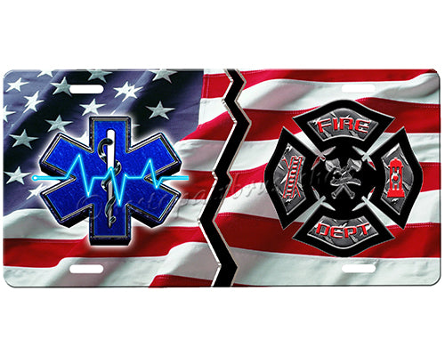 House Divided License Plate-Firefighter/EMT License Plate ...